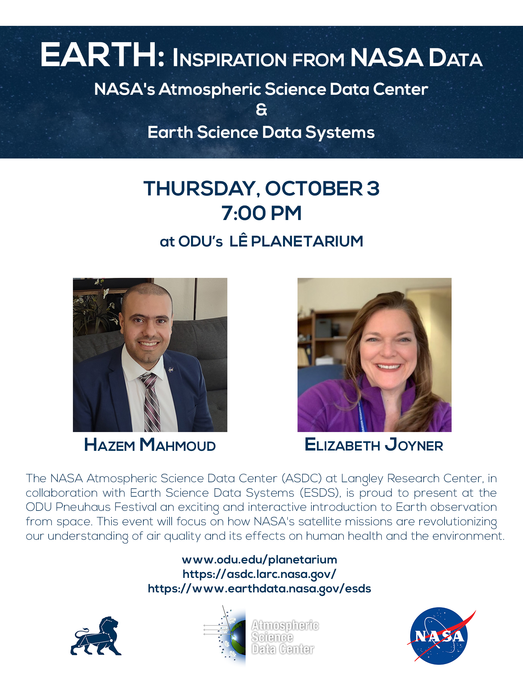 EARTH: Inspiration from NASA Data | Old Dominion University