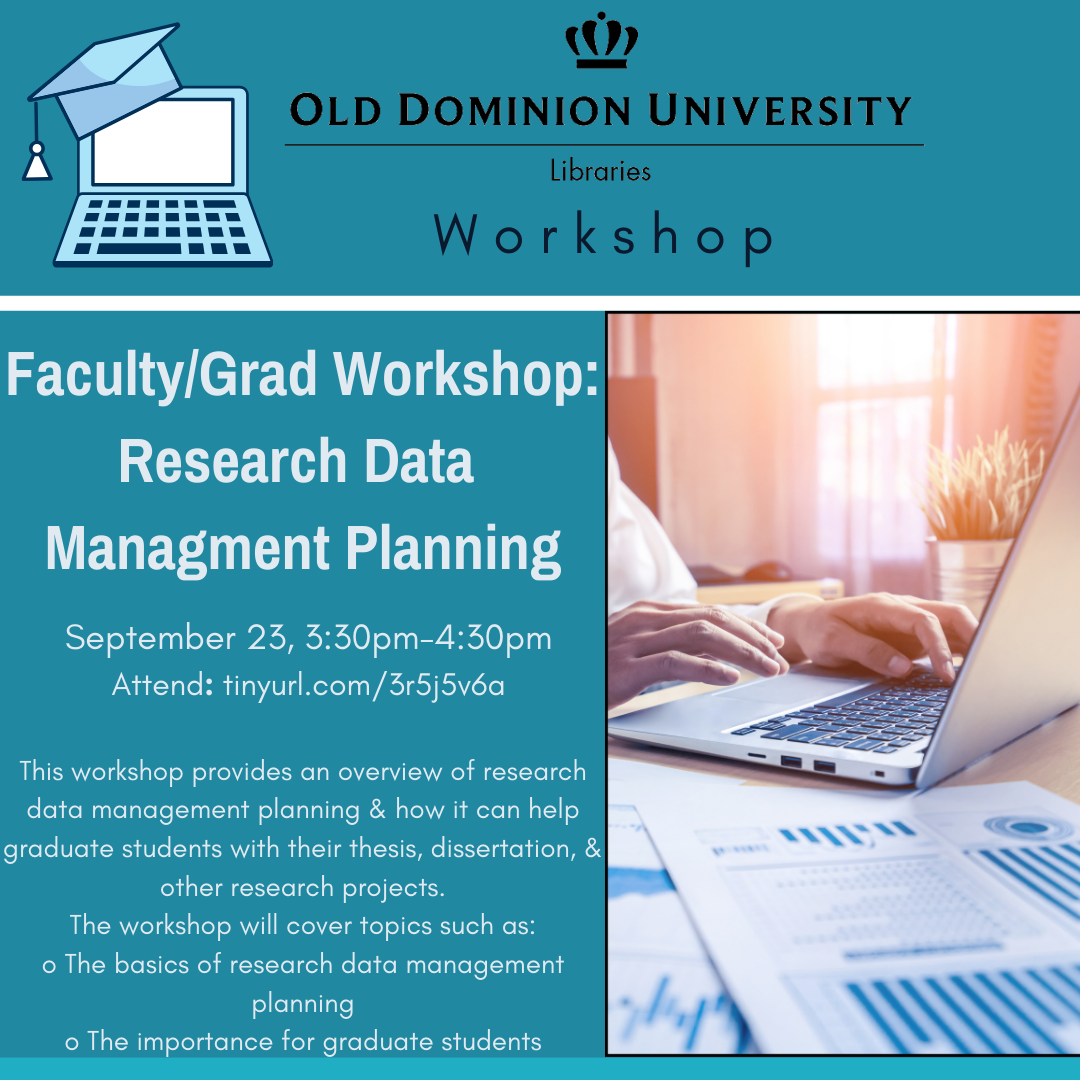 Graduate Workshop: Research Data Management Planning | Old Dominion University