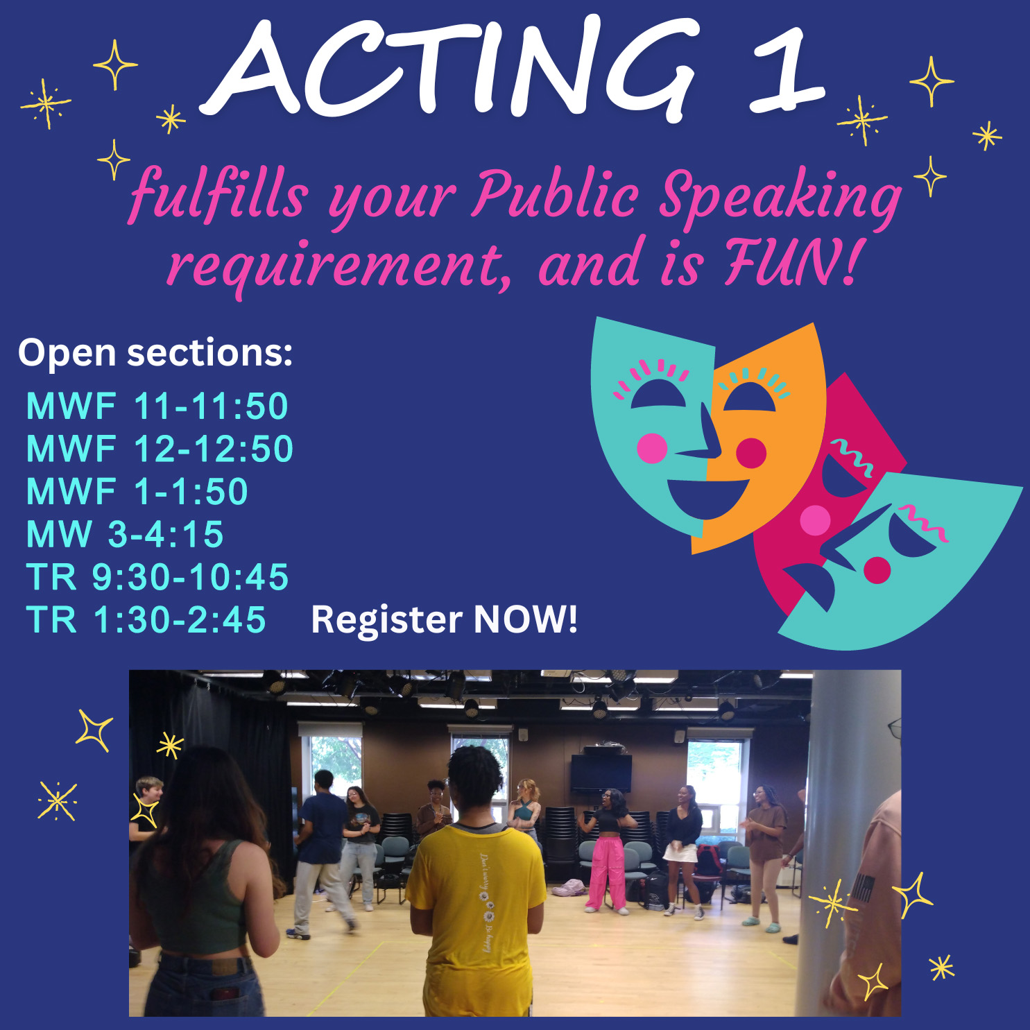 Acting 1 fulfills your Oral Communication Gen Ed req't! | Old Dominion ...