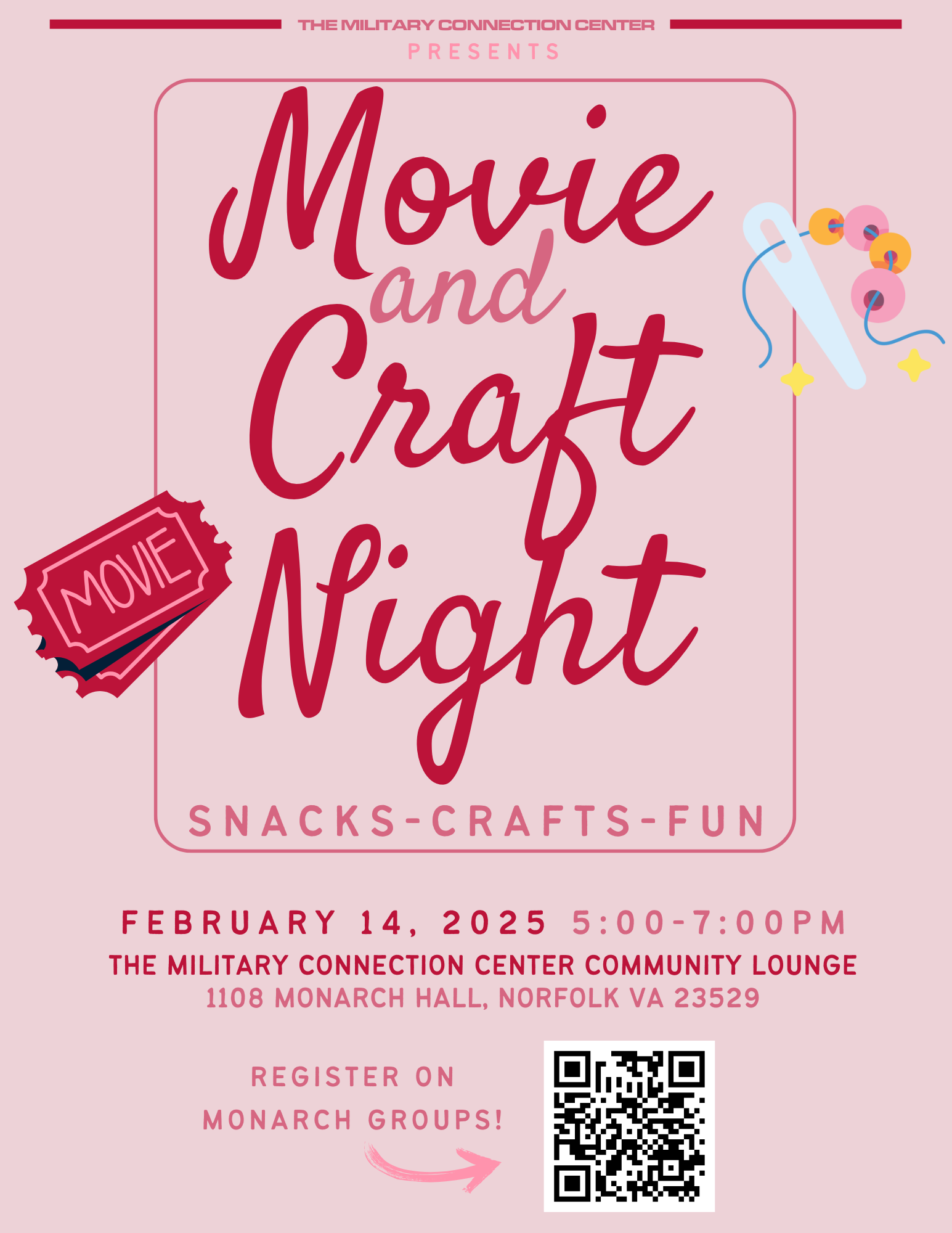 MCC Movie and Craft Night | Old Dominion University