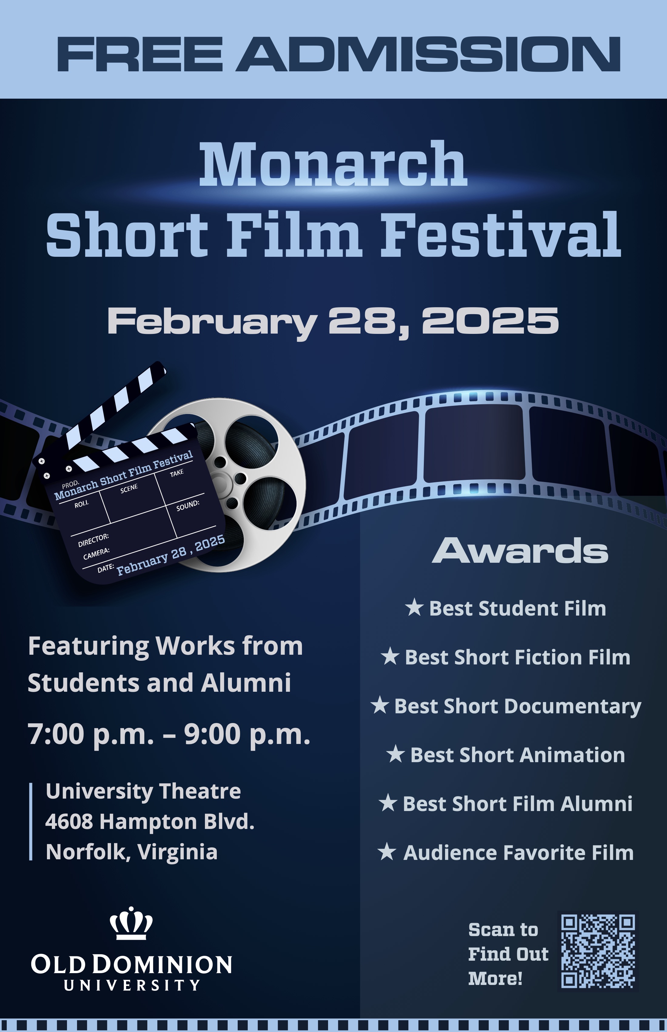Monarch Short Film Festival - 2/28! | Old Dominion University