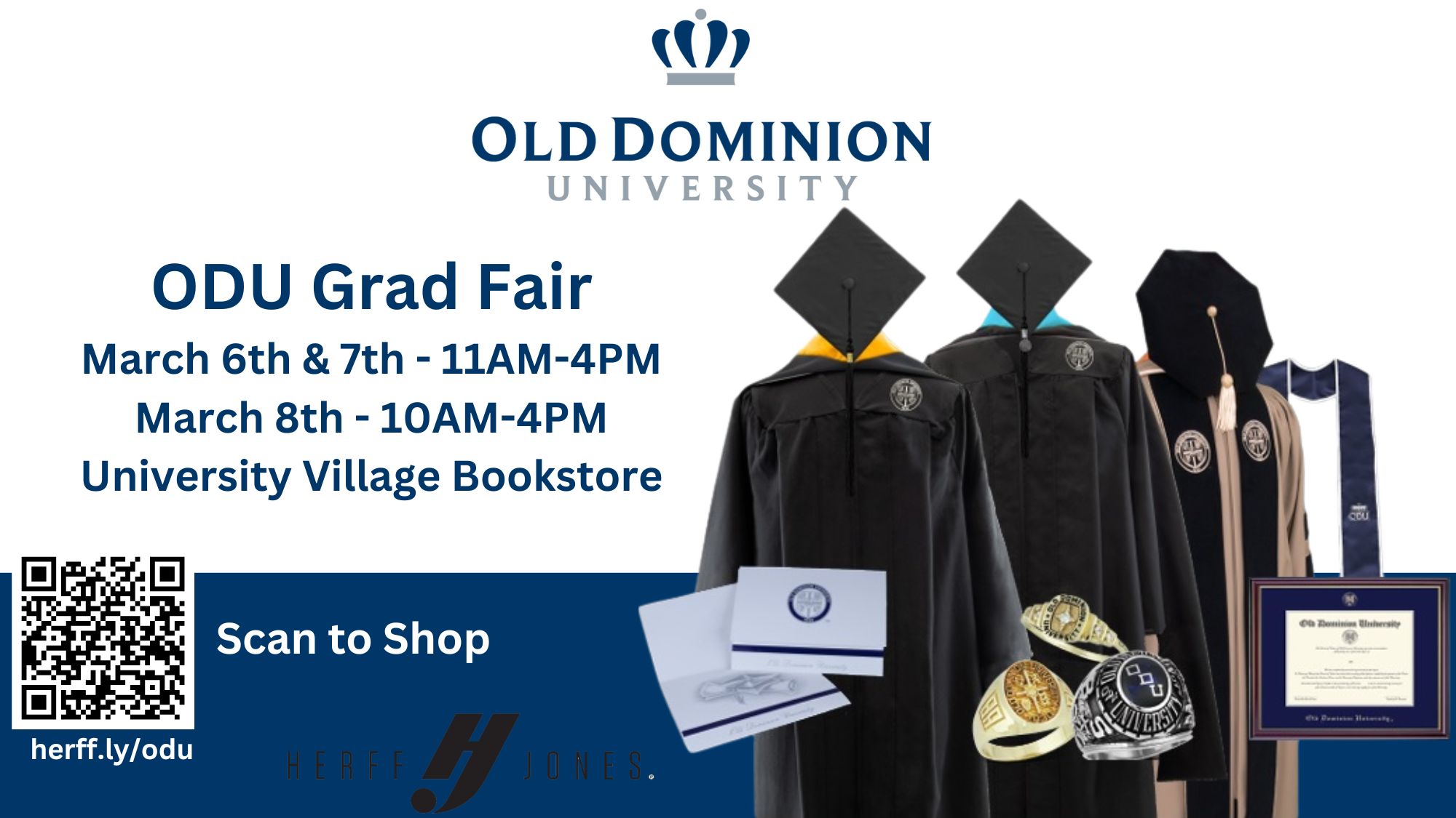 Grad Fair at Village Bookstore March 6-8 | Old Dominion University