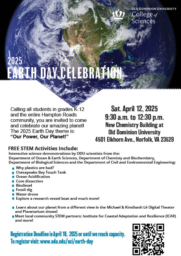 Celebrate Earth Day with College of Sciences | Old Dominion University