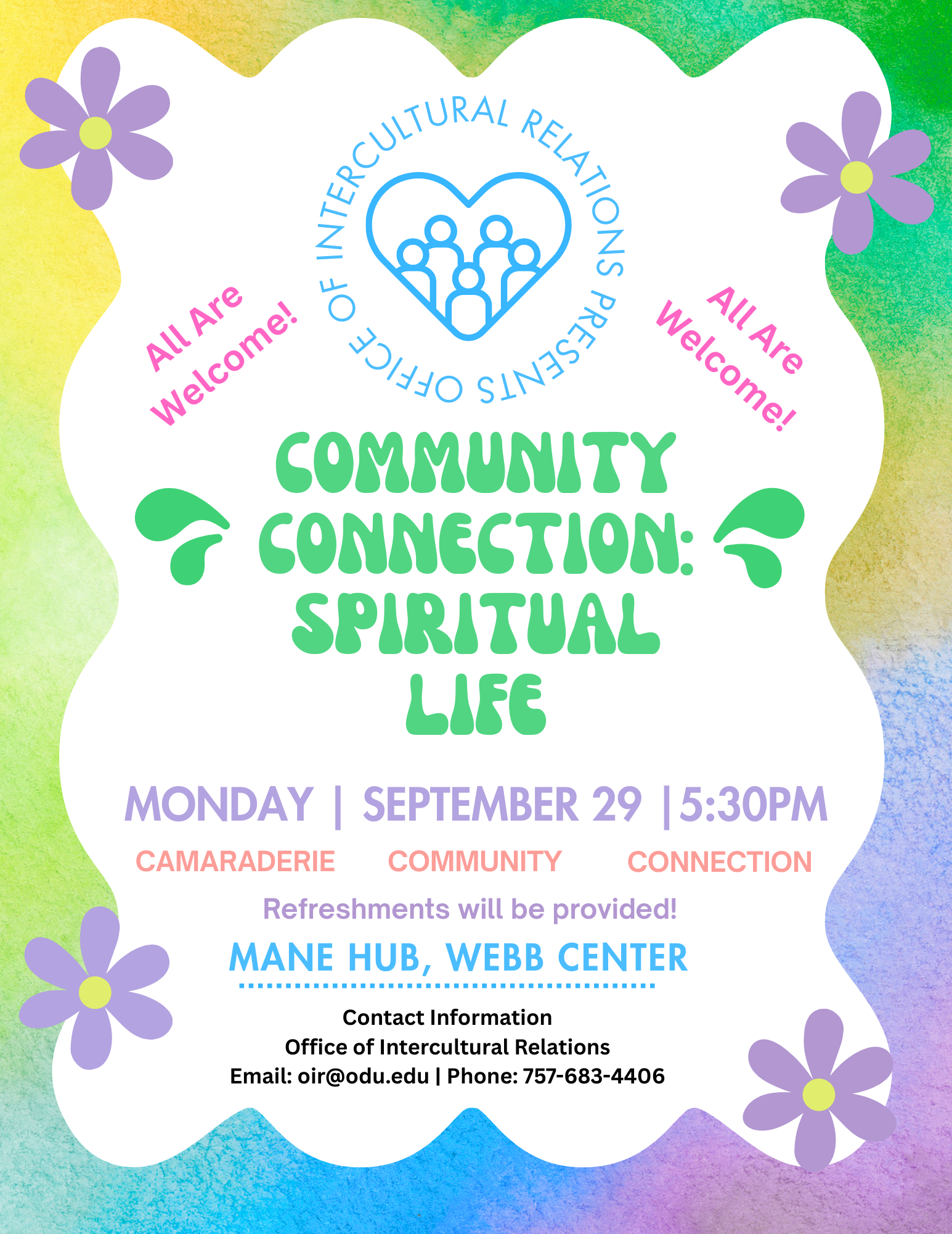 Community Connection - Spiritual Life All Are Welcome | Old Dominion ...