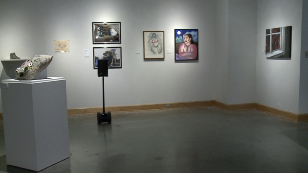 New robot roving around art gallery at ODU, letting viewers explore ...
